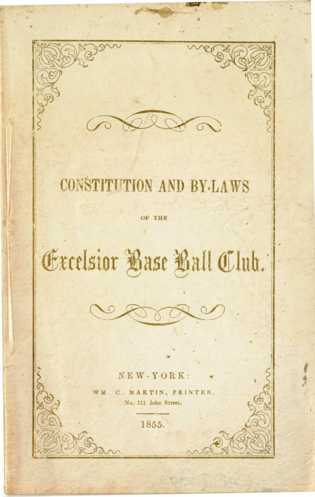 Rare 1850's Baseball Document Up for Bid