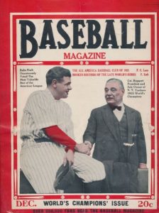 1923 Baseball Magazine Cover Photo Features Babe Ruth, Jacob Ruppert