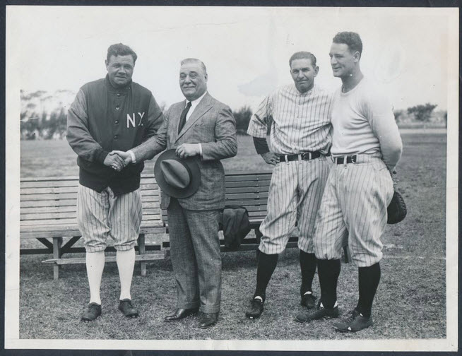 Photo Shows Babe Ruth, Jacob Ruppert Confirming 1930 Contract