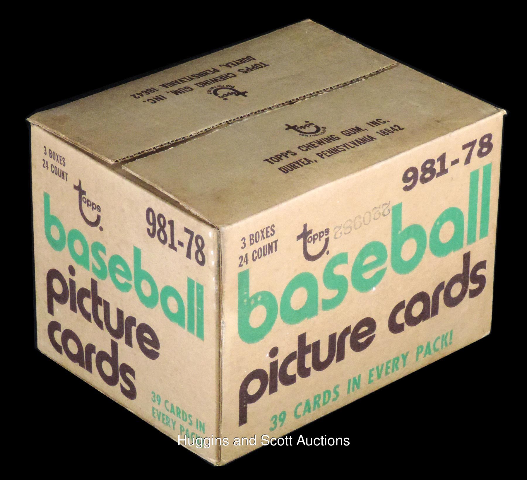 1978 Topps Rack Case, Mathewson Check Pace Auction