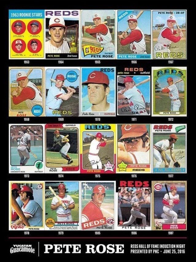 Reds Honor Rose with Topps Poster; 4192 Exhibit