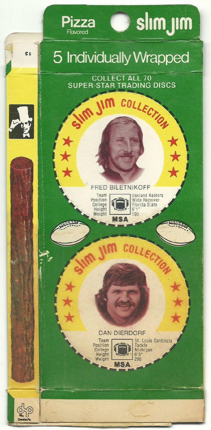 1978 Slim Jim NFL Disc Set Kept Collectors Chewing