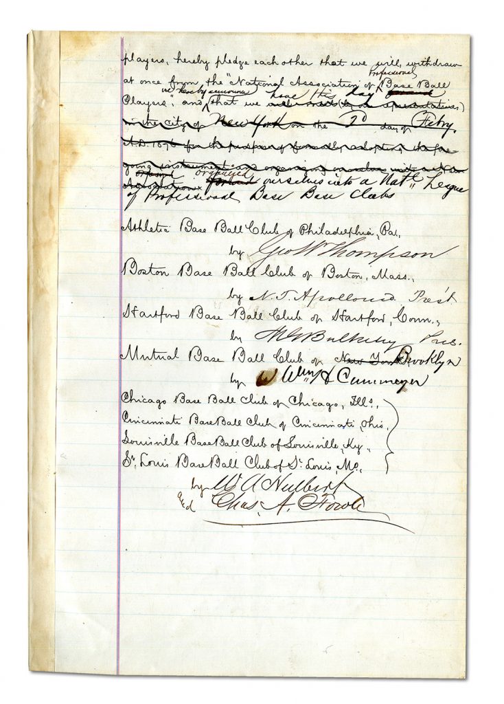 1876 Documents That Launched Major League Baseball Coming to Auction