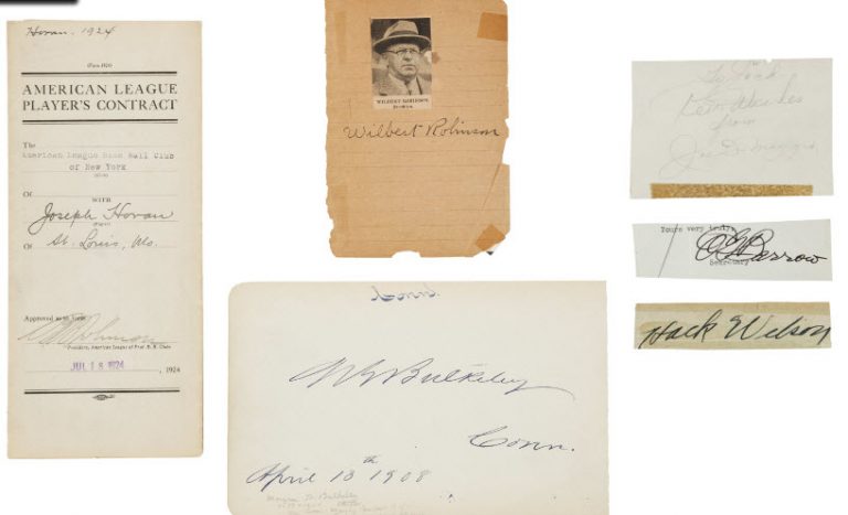 Thousands of Items from Jack Smalling Autograph Collection at Auction