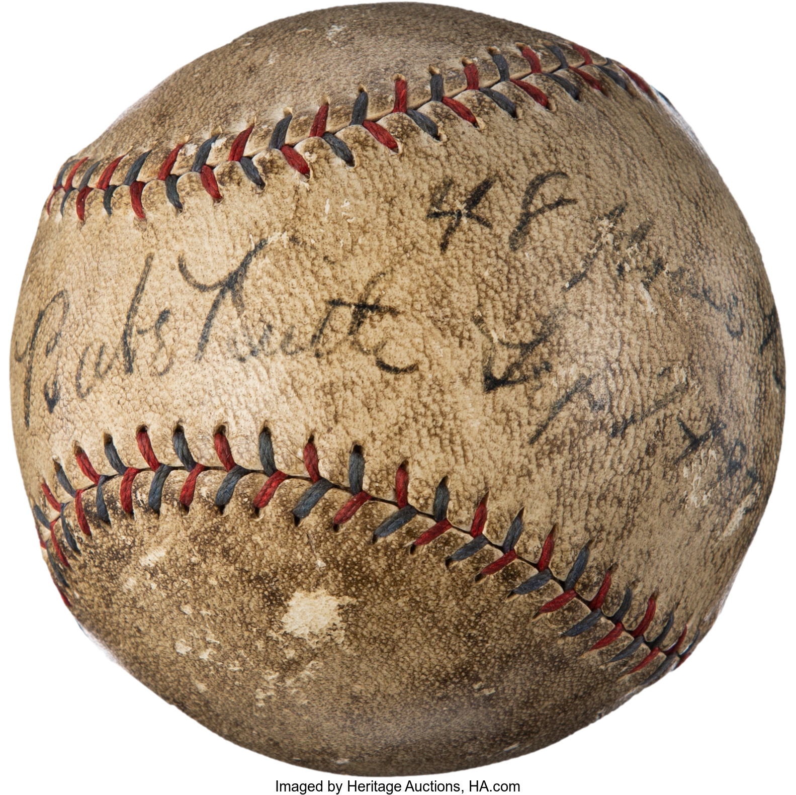 Ruth's Dated Home Run Ball from Signature 1927 Campaign at Auction