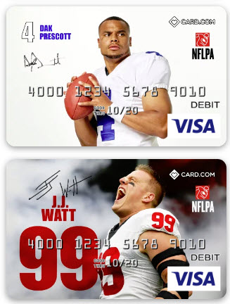 New Set to Collect? Prepaid Visa Cards Feature NFL Players