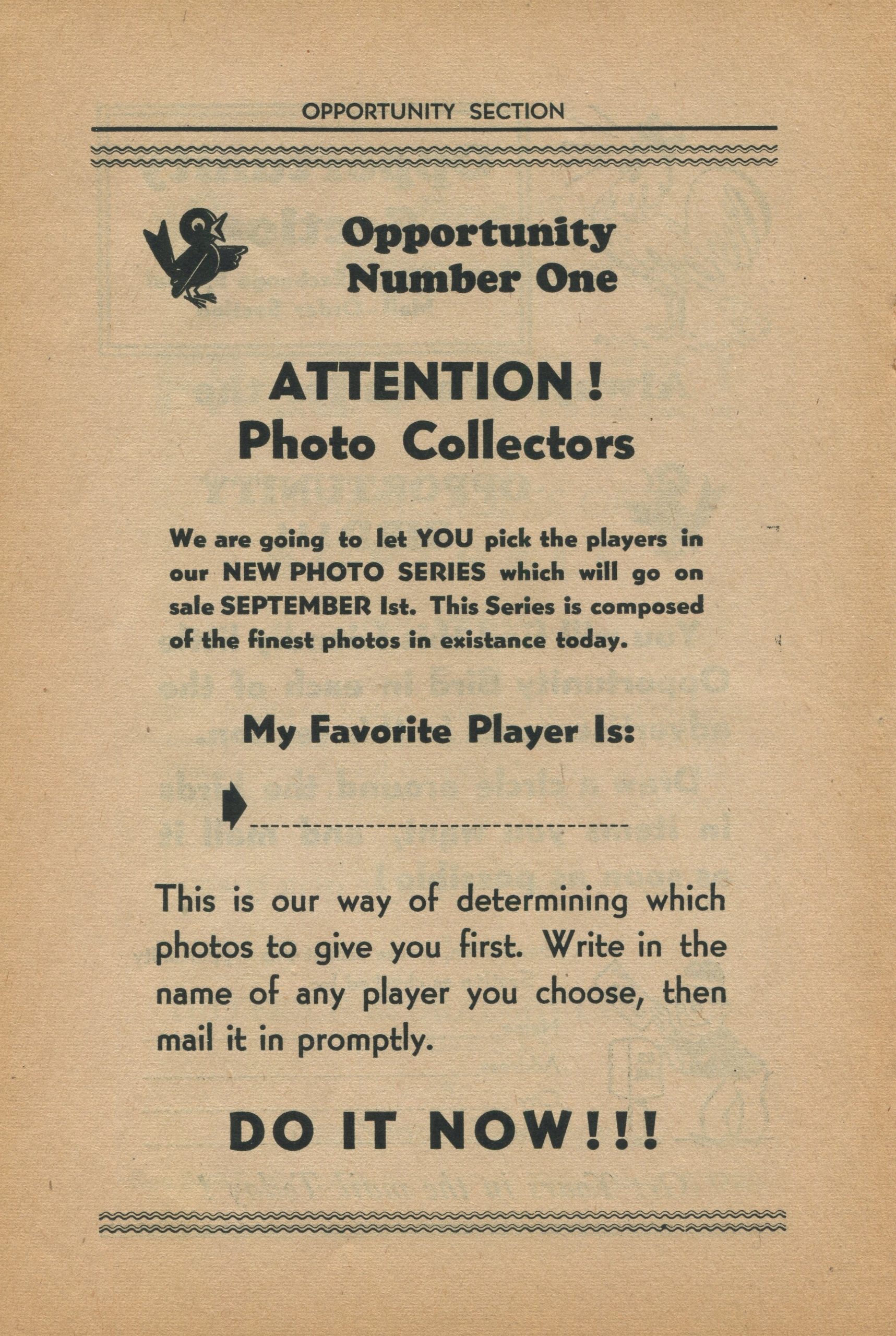 1946 Sports Exchange Trading Post Photo Series: Precursor to W602 and W603