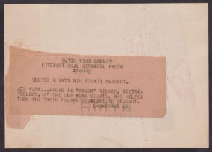 "Whack Wilson": 1924 Photo Captures Young Giants Star