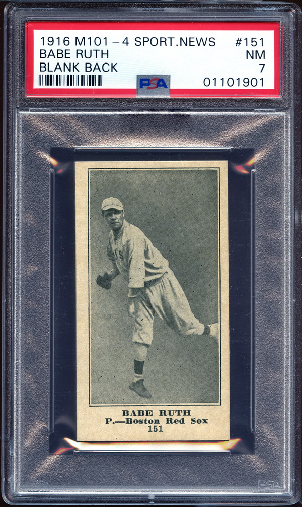 1916 Babe Ruth Rookie Card Sells for $2.4 Million