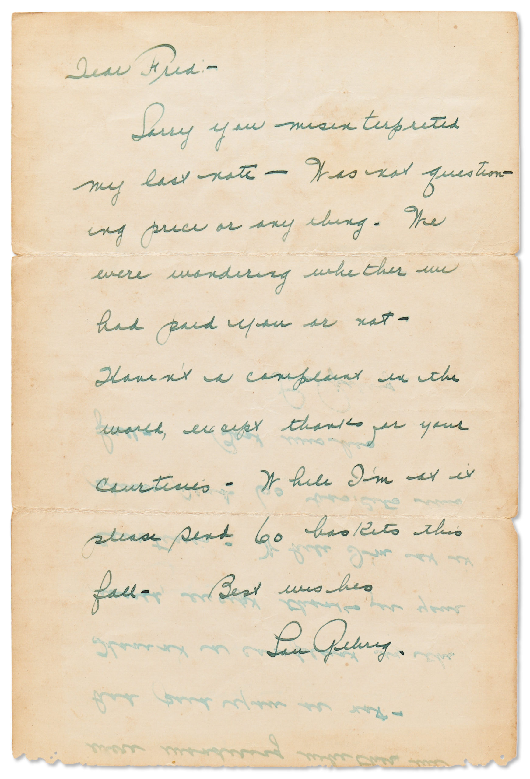 Gehrig's Grapes: Letters From HOFer To Grape Farmer Up for Auction