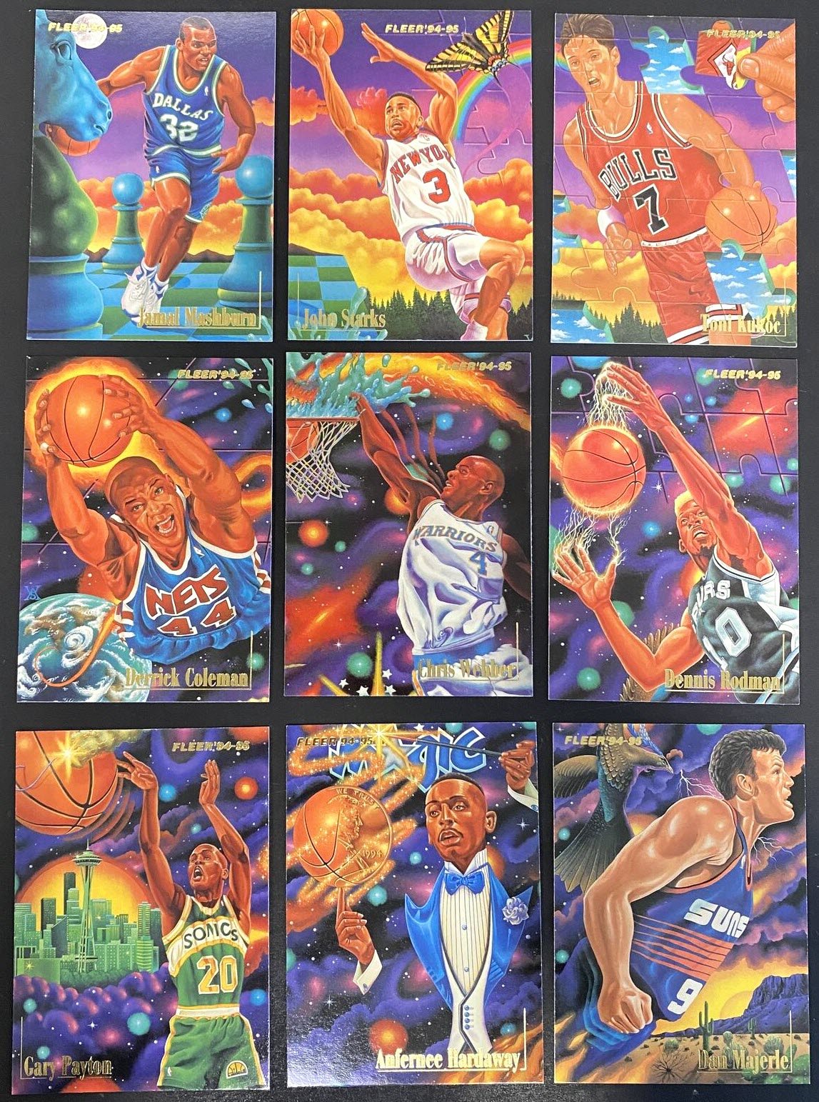 1994-95 Fleer Pro Visions Turned Hoopers to Supers Through Splashy, Thoughtful Art