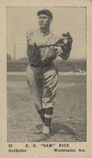 Sam Rice Hung On to Mystery of 1925 World Series Catch