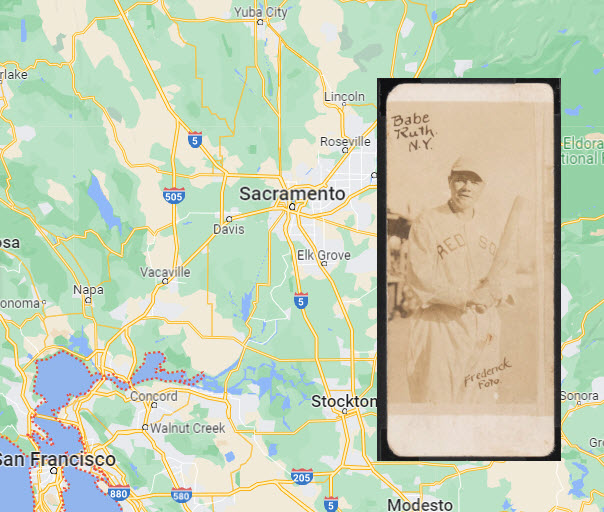 Rare 1921 Babe Ruth Frederick Foto Card at REA Among Bambino's Rarest