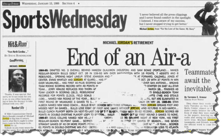 25 Years Ago: How Michael Jordan's Retirement Impacted The Hobby