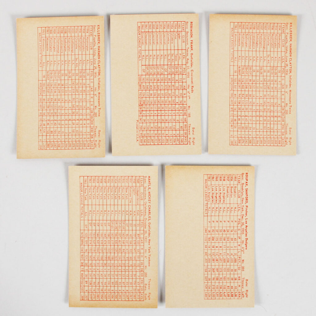 Time Capsule: Still Wrapped Bricks of 1963 Stat Back Exhibit Cards ...