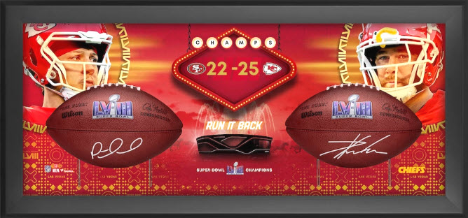 New Chiefs Super Bowl Memorabilia Includes Mahomes, Kelce Autographs