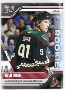 Coyotes Rookie Josh Doan Makes an Impact but First 'Card' is a Sticker