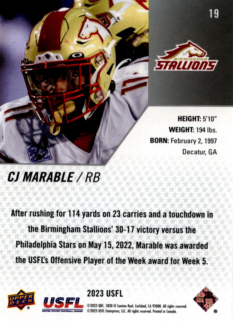 Upper Deck’s 2023 USFL Cards: Revived League Merits Boutique Set