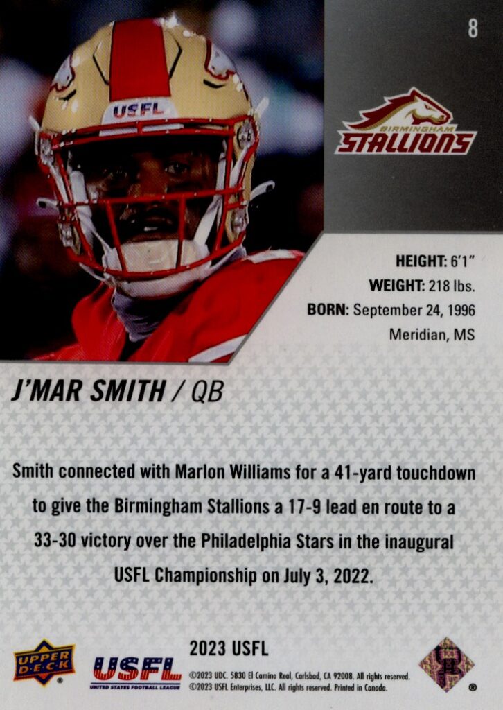 Upper Deck’s 2023 USFL Cards: Revived League Merits Boutique Set