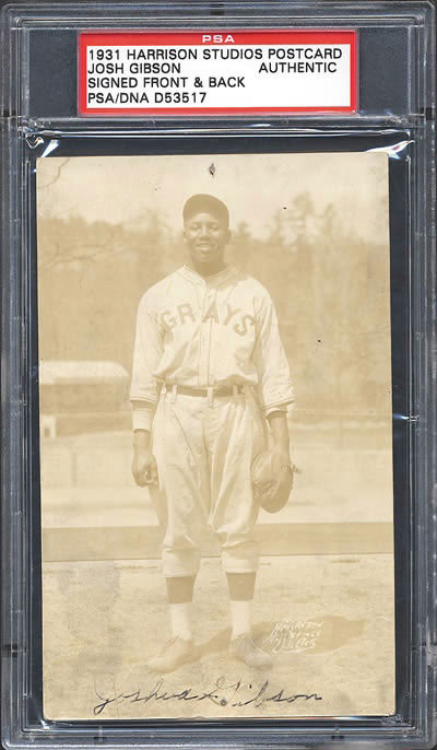 This 1931 Harrison Studios Josh Gibson is a Hobby Legend--and a True 1/1