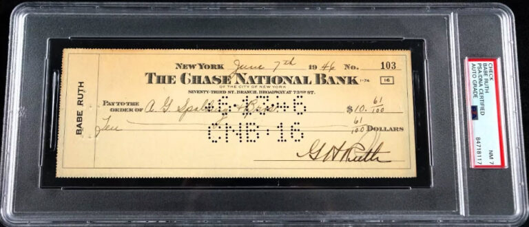 Modern, Vintage Cards, Ruth Checks Part of Latest eBay Marquee Auction