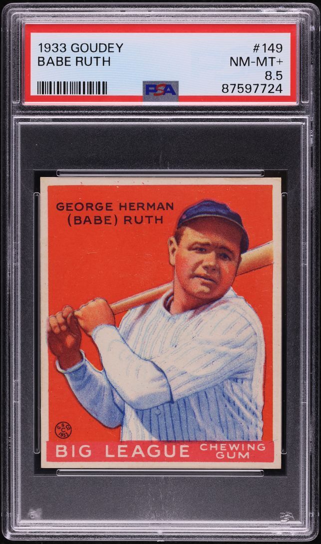 High-Grade 1933 Goudey Babe Ruth Card Expected to Soar