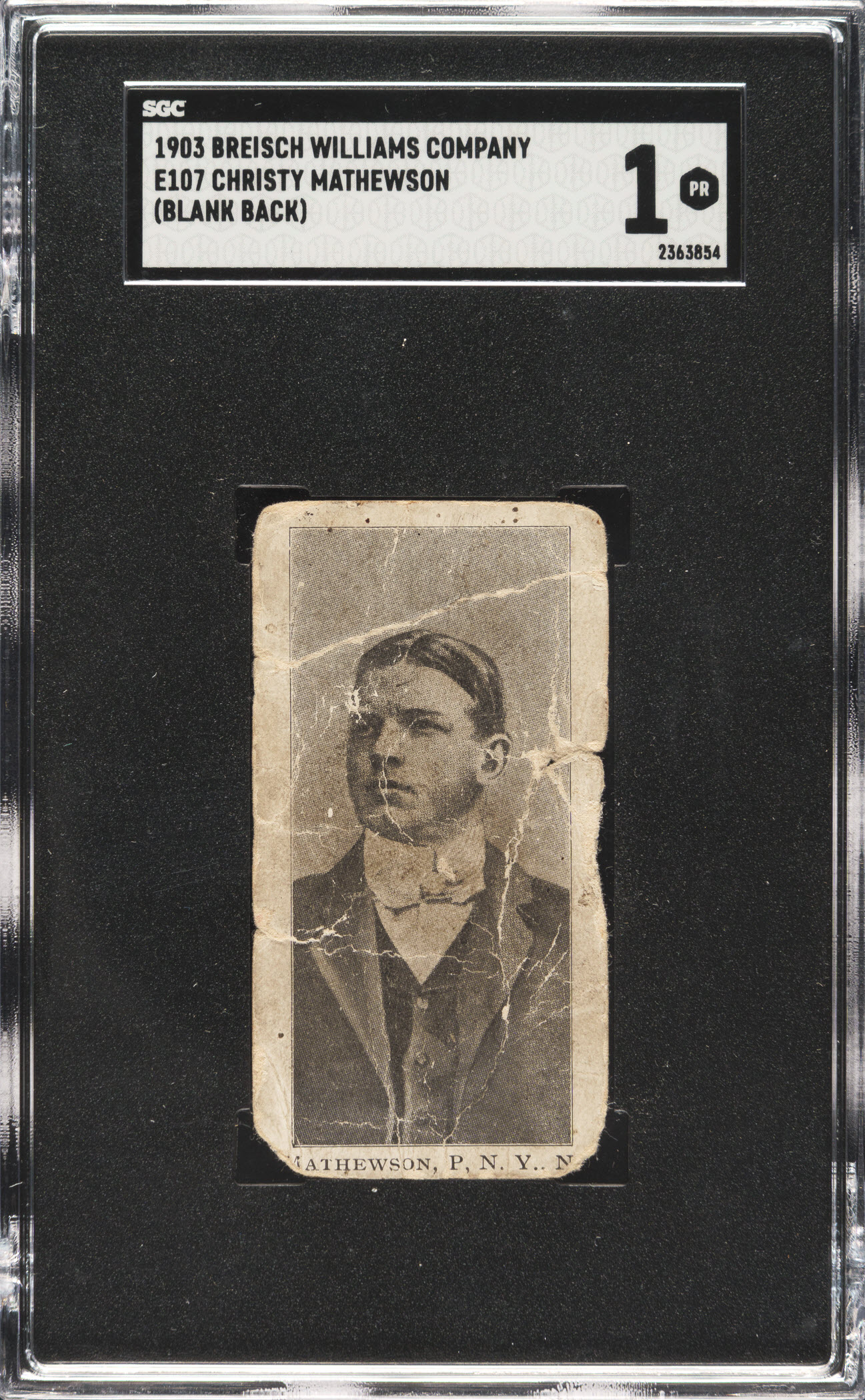 Breisch-Williams Collection Heads to Auction with Mathewson Rookie ...