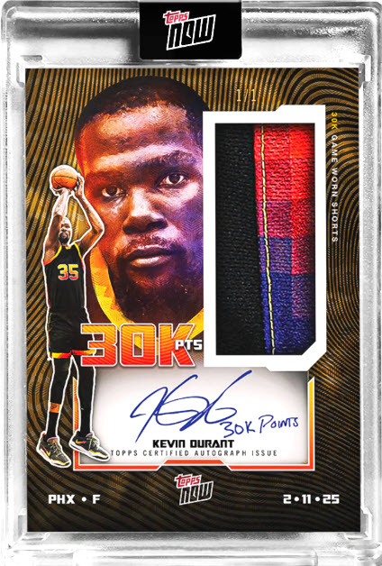 Notes: Card Thief Sentenced; Series 1 Video; Topps Honors Durant's 30K ...