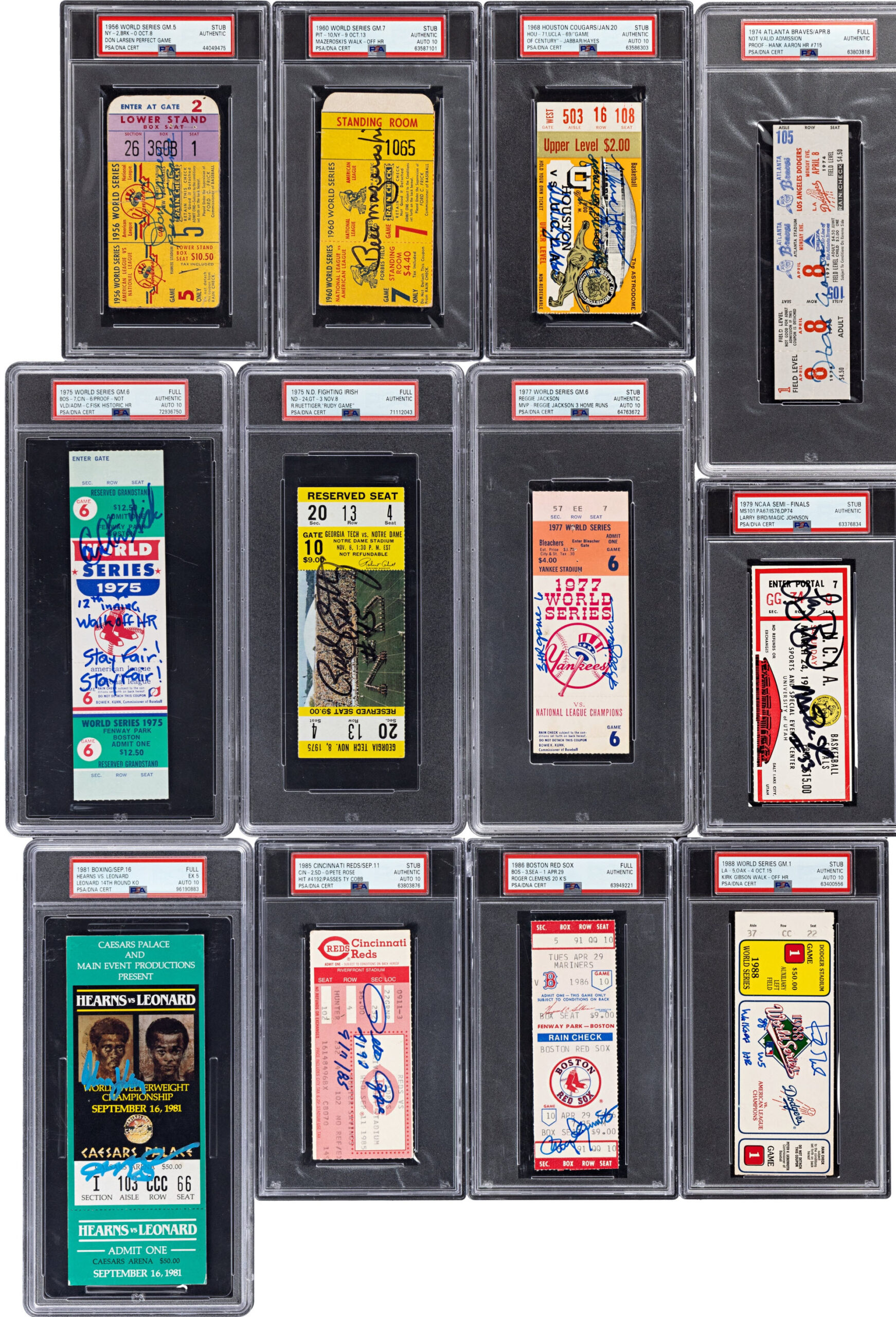 Signed Ticket Lot Captures Records, Big Moments