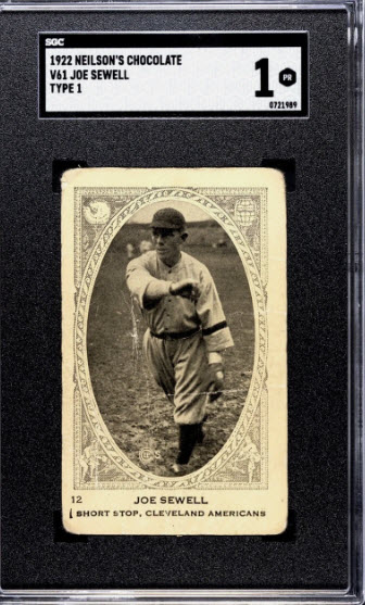 Baseball Cards of Joe Sewell: The Toughest Man to Strike Out
