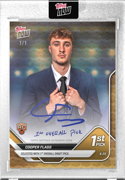 Topps Releases Cooper Flagg's First Card as an NBA Player