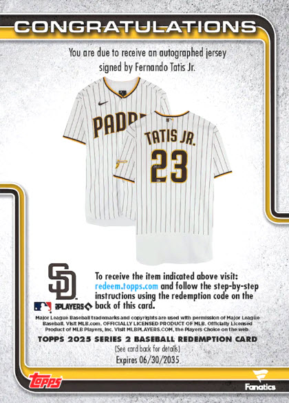 2025 Topps Series 2 Fanatics Exclusive Boxes Include More Cards, Signed ...