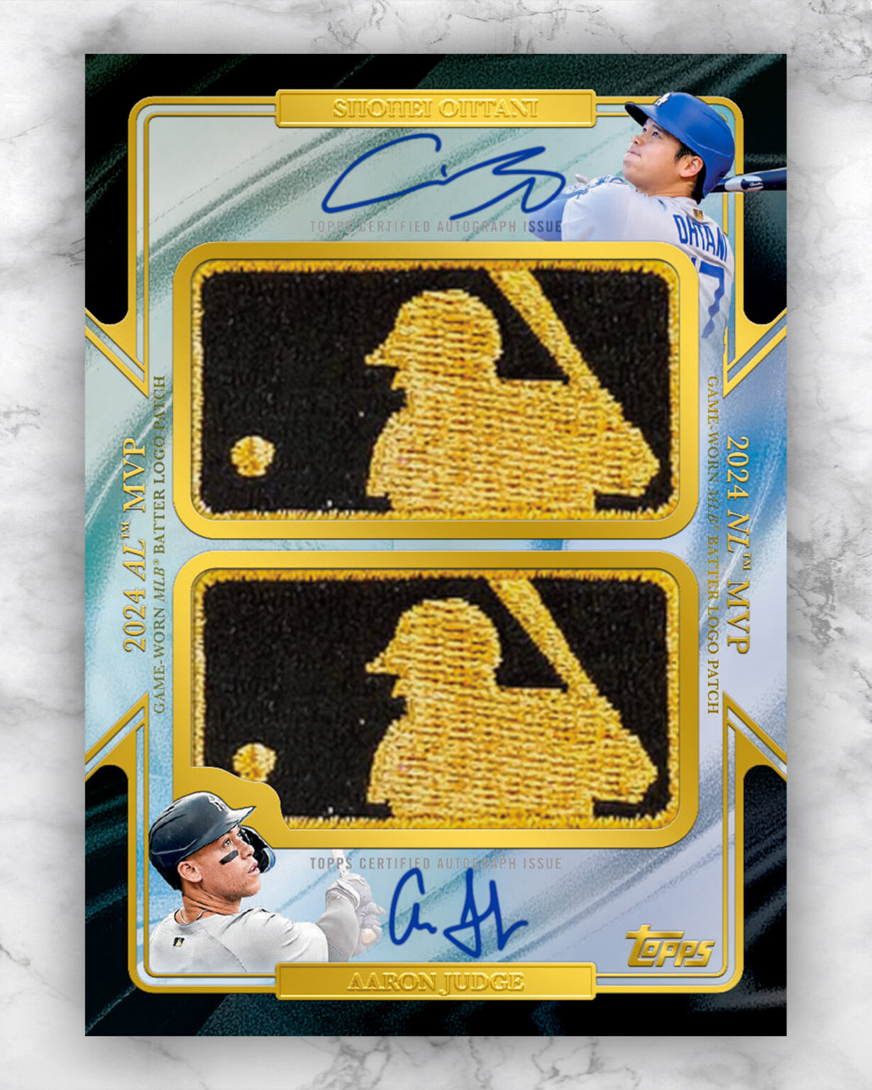 Ohtani Judge Dual Gold Logoman Part of Newest Game-Worn Patch Relic Series