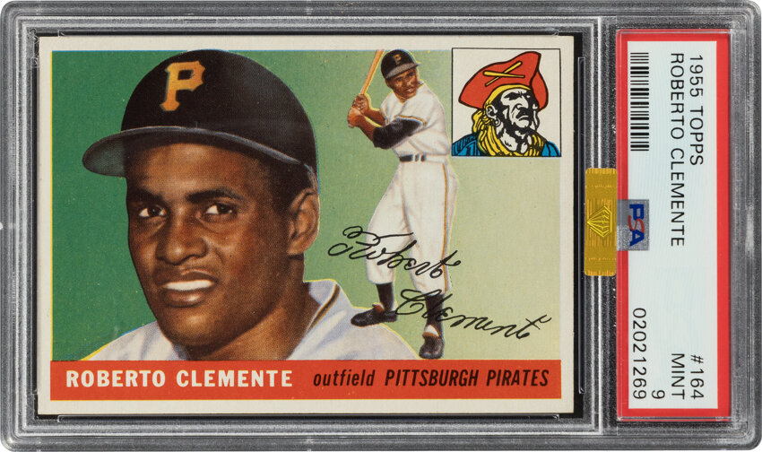 $1.15M Sale of 1955 Topps Roberto Clemente Rookie Card Sets New High ...