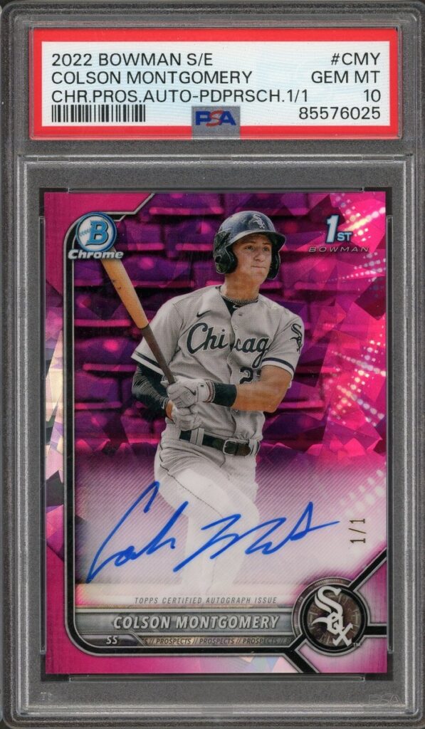 Colson Montgomery Torpedoes His Way To Baseball Card Hot Lists