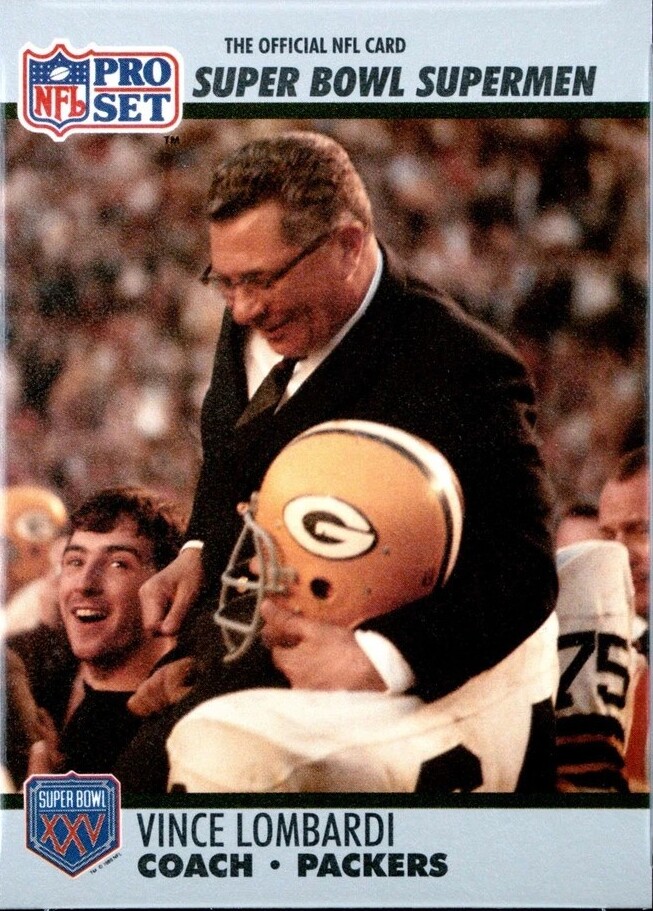 6 Career Chronicling Cards of Vince Lombardi