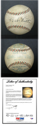 Nice Babe Ruth Signed Ball=$15,851